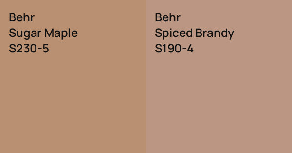 Behr Sugar Maple vs. Behr Spiced Brandy comparison
