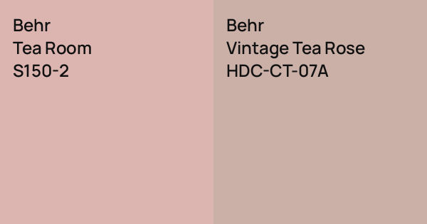 Behr Tea Room vs. Behr Vintage Tea Rose comparison