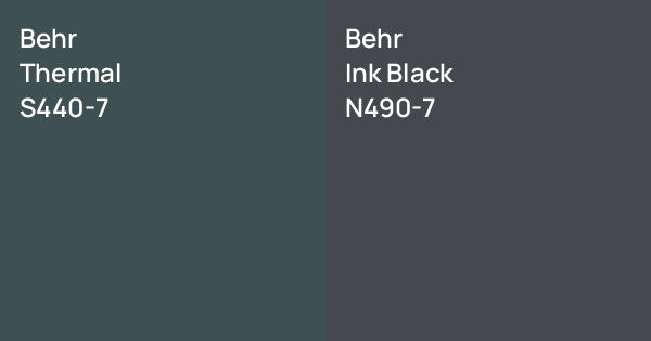 Behr Thermal vs. Behr Ink Black comparison