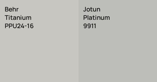 Behr Titanium vs. Jotun Platinum comparison