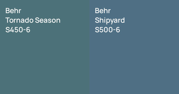 Behr Tornado Season vs. Behr Shipyard comparison