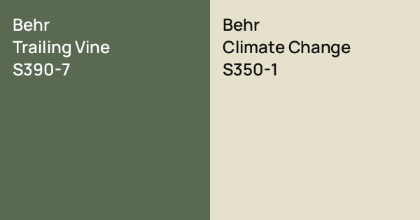 Behr Trailing Vine vs. Behr Climate Change comparison