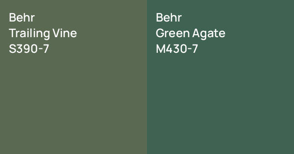 Behr Trailing Vine vs. Behr Green Agate comparison