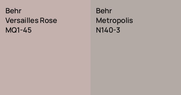 Behr Versailles Rose vs. Behr Metropolis comparison