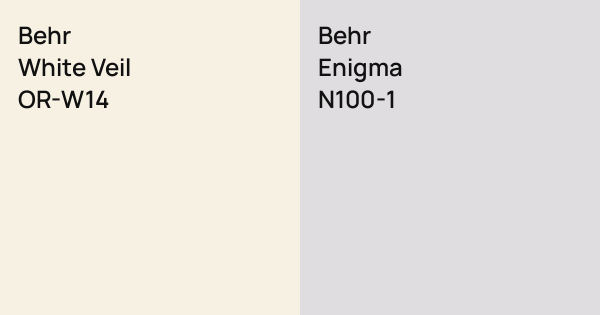 Behr White Veil vs. Behr Enigma comparison