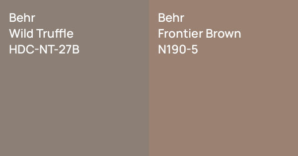 Behr Wild Truffle vs. Behr Frontier Brown comparison