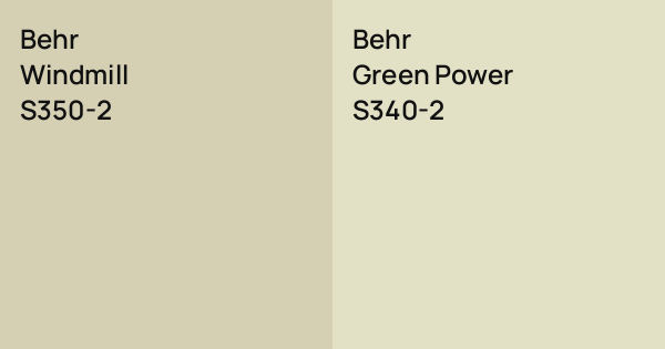 Behr Windmill vs. Behr Green Power comparison