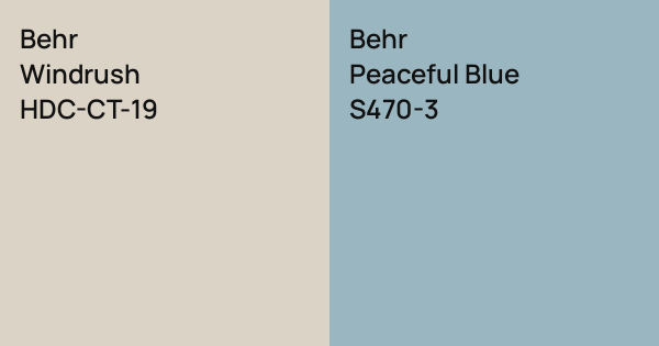 Behr Windrush vs. Behr Peaceful Blue comparison
