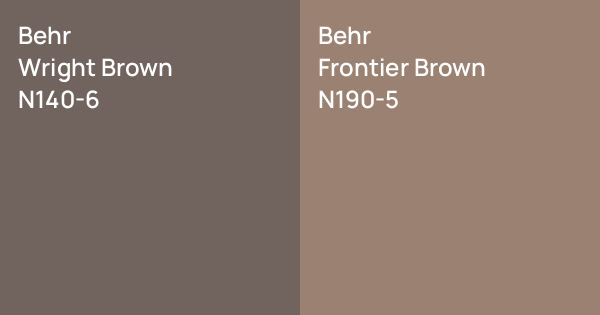 Behr Wright Brown vs. Behr Frontier Brown comparison