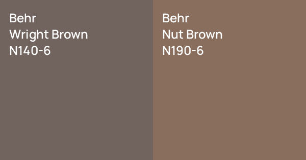 Behr Wright Brown vs. Behr Nut Brown comparison