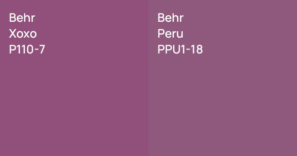 Behr Xoxo vs. Behr Peru comparison