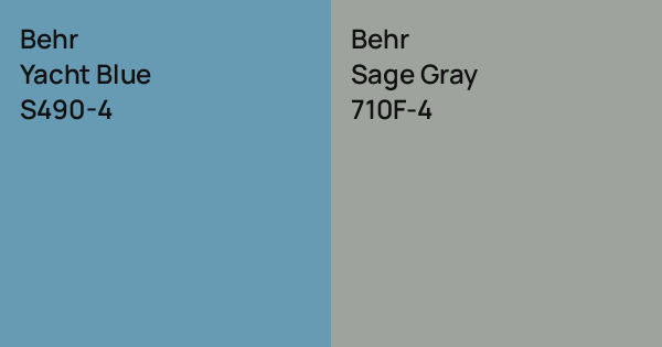 Behr Yacht Blue vs. Behr Sage Gray comparison
