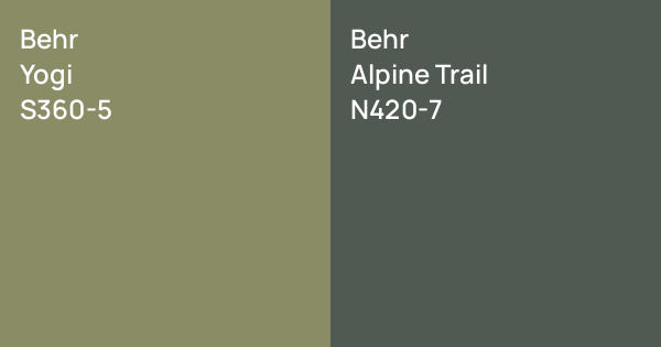 Behr Yogi vs. Behr Alpine Trail comparison
