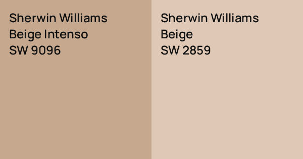 Sherwin Williams Beige Intenso vs. Sherwin Williams Beige comparison