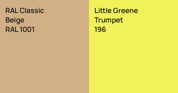 RAL Classic Beige vs. Little Greene Trumpet comparison