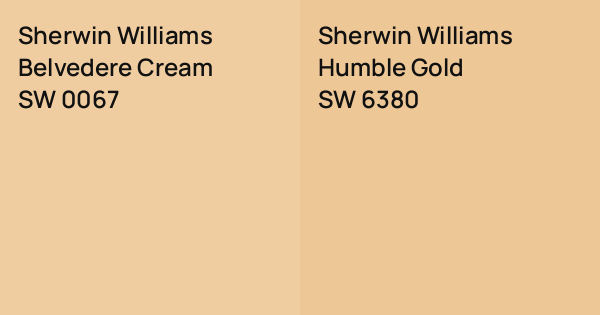 Sherwin Williams Belvedere Cream vs. Sherwin Williams Humble Gold ...