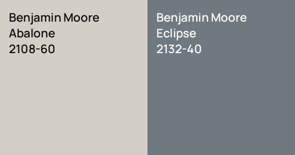 Benjamin Moore Abalone vs. Benjamin Moore Eclipse comparison