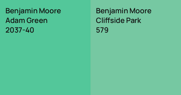 Benjamin Moore Adam Green vs. Benjamin Moore Cliffside Park comparison