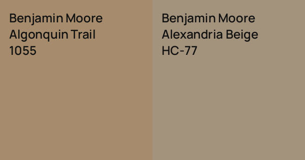 Benjamin Moore Algonquin Trail vs. Benjamin Moore Alexandria Beige ...