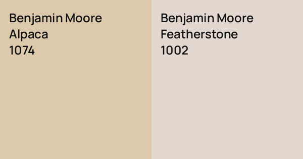 Benjamin Moore Alpaca vs. Benjamin Moore Featherstone comparison