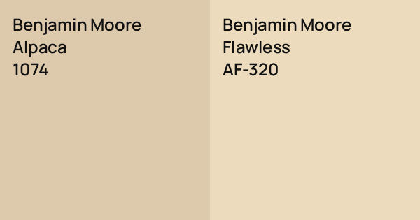 Benjamin Moore Alpaca vs. Benjamin Moore Flawless comparison