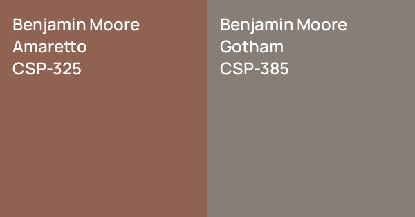 Benjamin Moore Amaretto vs. Benjamin Moore Gotham comparison