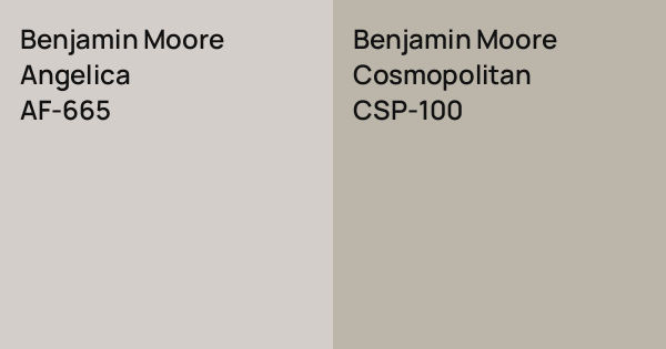 Benjamin Moore Angelica vs. Benjamin Moore Cosmopolitan comparison