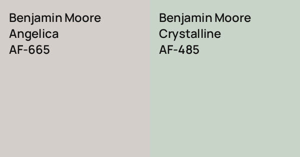 Benjamin Moore Angelica vs. Benjamin Moore Crystalline comparison