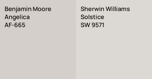 Benjamin Moore Angelica vs. Sherwin Williams Solstice comparison