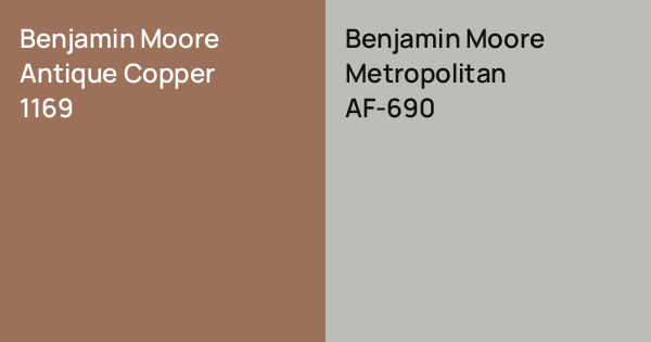 Benjamin Moore Antique Copper vs. Benjamin Moore Metropolitan comparison