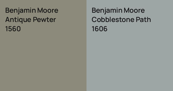 Benjamin Moore Antique Pewter vs. Benjamin Moore Cobblestone Path ...