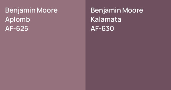Benjamin Moore Aplomb vs. Benjamin Moore Kalamata comparison