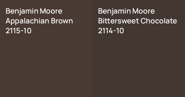 Benjamin Moore Appalachian Brown vs. Benjamin Moore Bittersweet ...