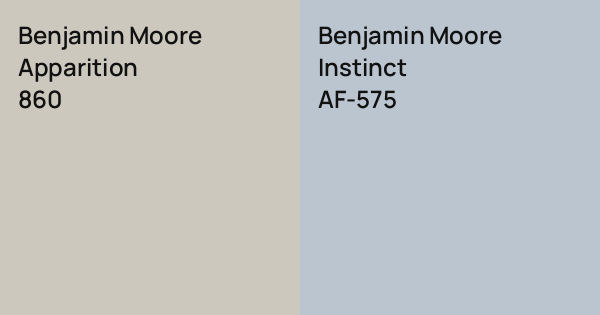 Benjamin Moore Apparition vs. Benjamin Moore Instinct comparison