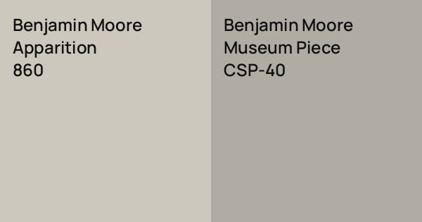 Benjamin Moore Apparition vs. Benjamin Moore Museum Piece comparison