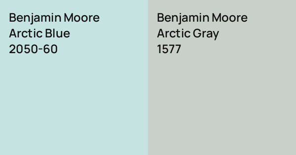 Benjamin Moore Arctic Blue vs. Benjamin Moore Arctic Gray comparison