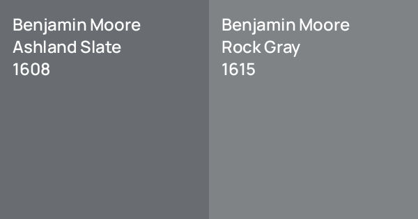 Benjamin Moore Ashland Slate vs. Benjamin Moore Rock Gray comparison