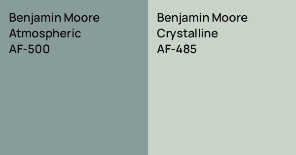 Benjamin Moore Atmospheric vs. Benjamin Moore Crystalline comparison