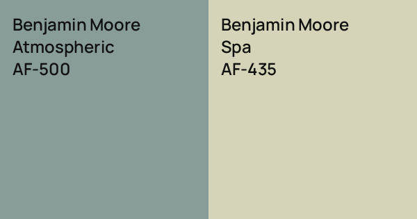 Benjamin Moore Atmospheric vs. Benjamin Moore Spa comparison