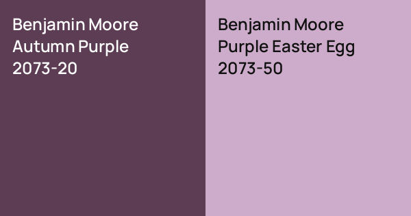 Benjamin Moore Autumn Purple vs. Benjamin Moore Purple Easter Egg ...