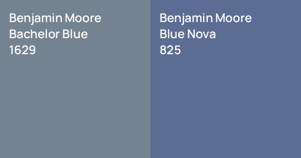 Benjamin Moore Bachelor Blue vs. Benjamin Moore Blue Nova comparison