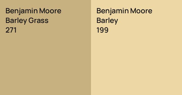 Benjamin Moore Barley Grass vs. Benjamin Moore Barley comparison