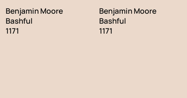 Benjamin Moore Bashful vs. Benjamin Moore Bashful comparison