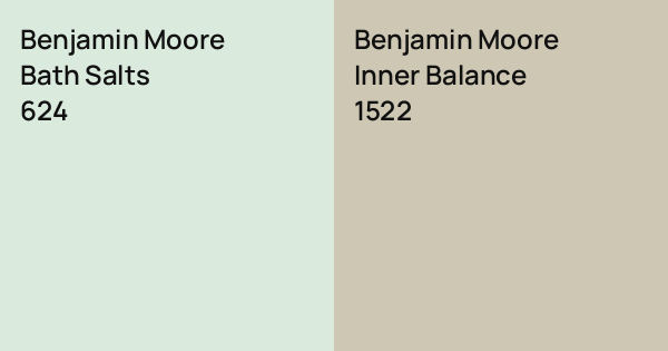 Benjamin Moore Bath Salts vs. Benjamin Moore Inner Balance comparison