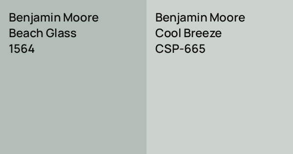 Benjamin Moore Beach Glass vs. Benjamin Moore Cool Breeze comparison