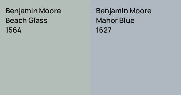 Benjamin Moore Beach Glass vs. Benjamin Moore Manor Blue comparison