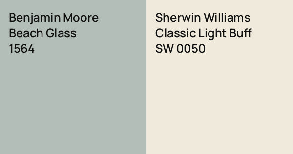 Benjamin Moore Beach Glass vs. Sherwin Williams Classic Light Buff ...