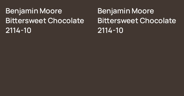 Benjamin Moore Bittersweet Chocolate vs. Benjamin Moore Bittersweet ...