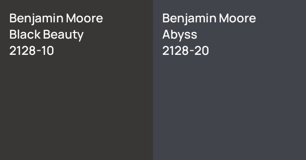 Benjamin Moore Black Beauty vs. Benjamin Moore Abyss comparison