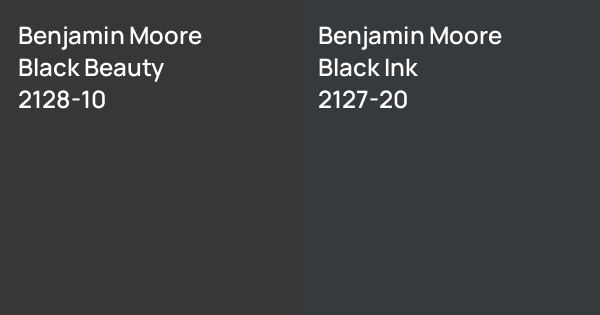 Benjamin Moore Black Beauty vs. Benjamin Moore Black Ink comparison